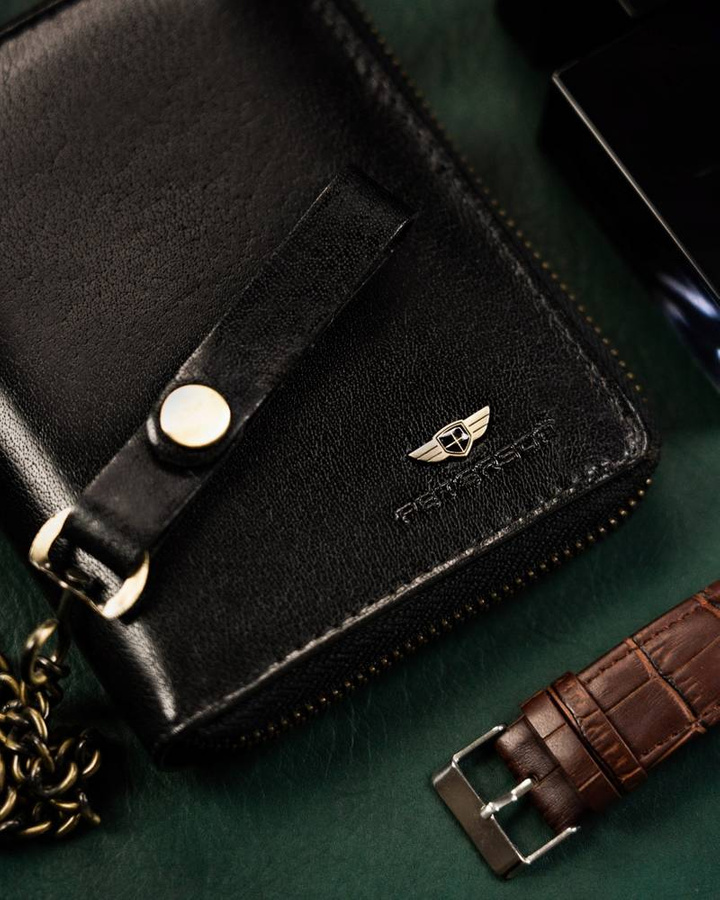 Duży, skórzany portfel męski na zamek - Peterson | Zamów na Rovicky.eu